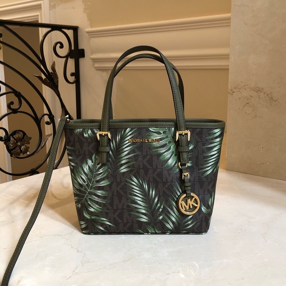 Michael Kors | Bags | Nwt Michael Kors Palm Tree Xs Carryall Tote Purse ...